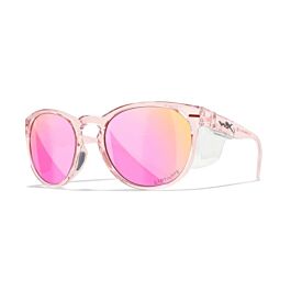 Wiley X COVERT - Gloss Crystal Blush Frame - CAPTIVATE Polarized Rose Gold Mirror Lens